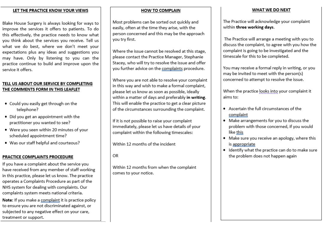 Homepage - Blake House Surgery